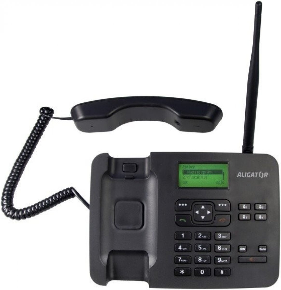 Aligator GSM namizni telefon T100, bel - Razpakirano | TonerPartner.si
