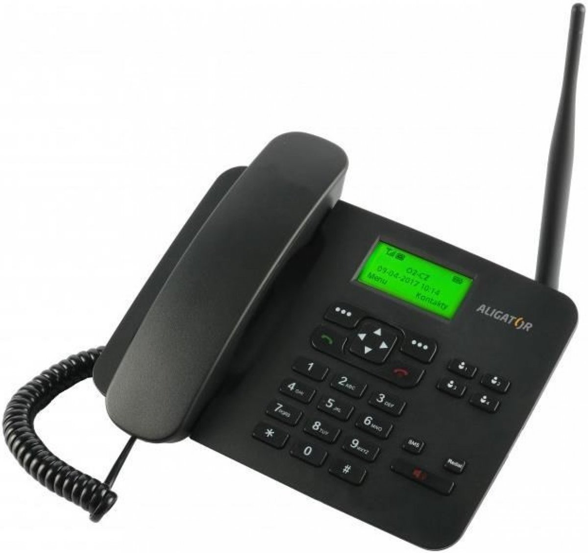 Aligator GSM namizni telefon T100, bel - Razpakirano | TonerPartner.si
